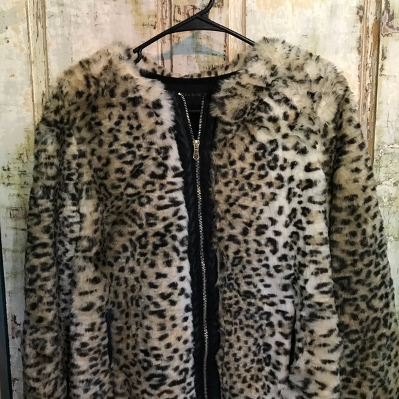 Zara | Jackets & Coats | New Zara Basic Womens Leopard Print Coat Large ...